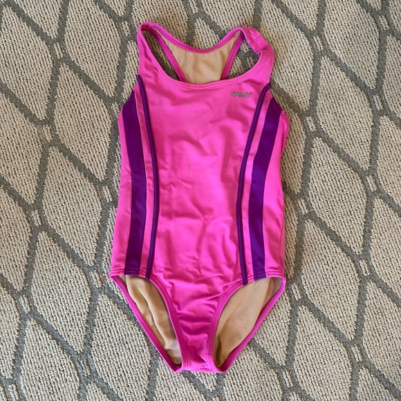 Speedo | Swim | Speedo Pink And Beige Swimwear | Poshmark